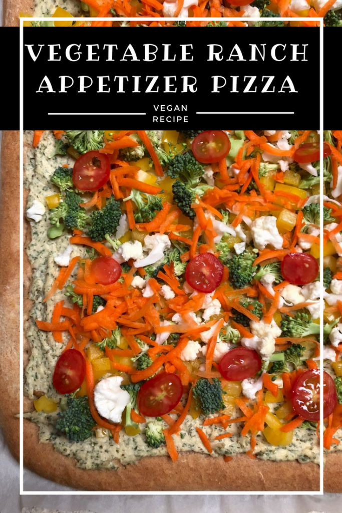 Vegetable Ranch Appetizer Pizza - VegInspired