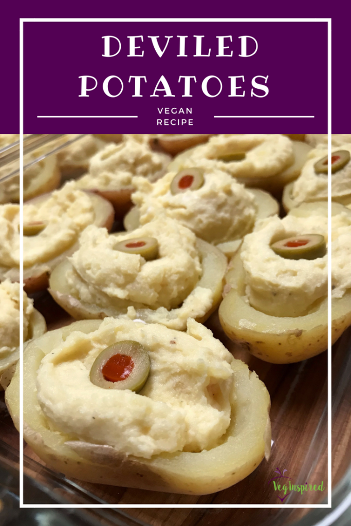 vegan and plant-based deviled potatoes
